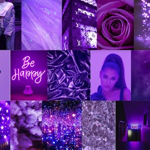 Boujee Purple Aesthetic Wall Collage Kit digital Download 60pcs - Etsy