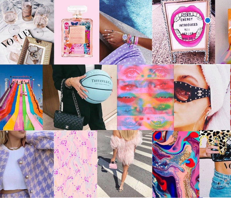 Boujee Aesthetic Wall Collage Kit 2 Digital Download 60pcs Etsy