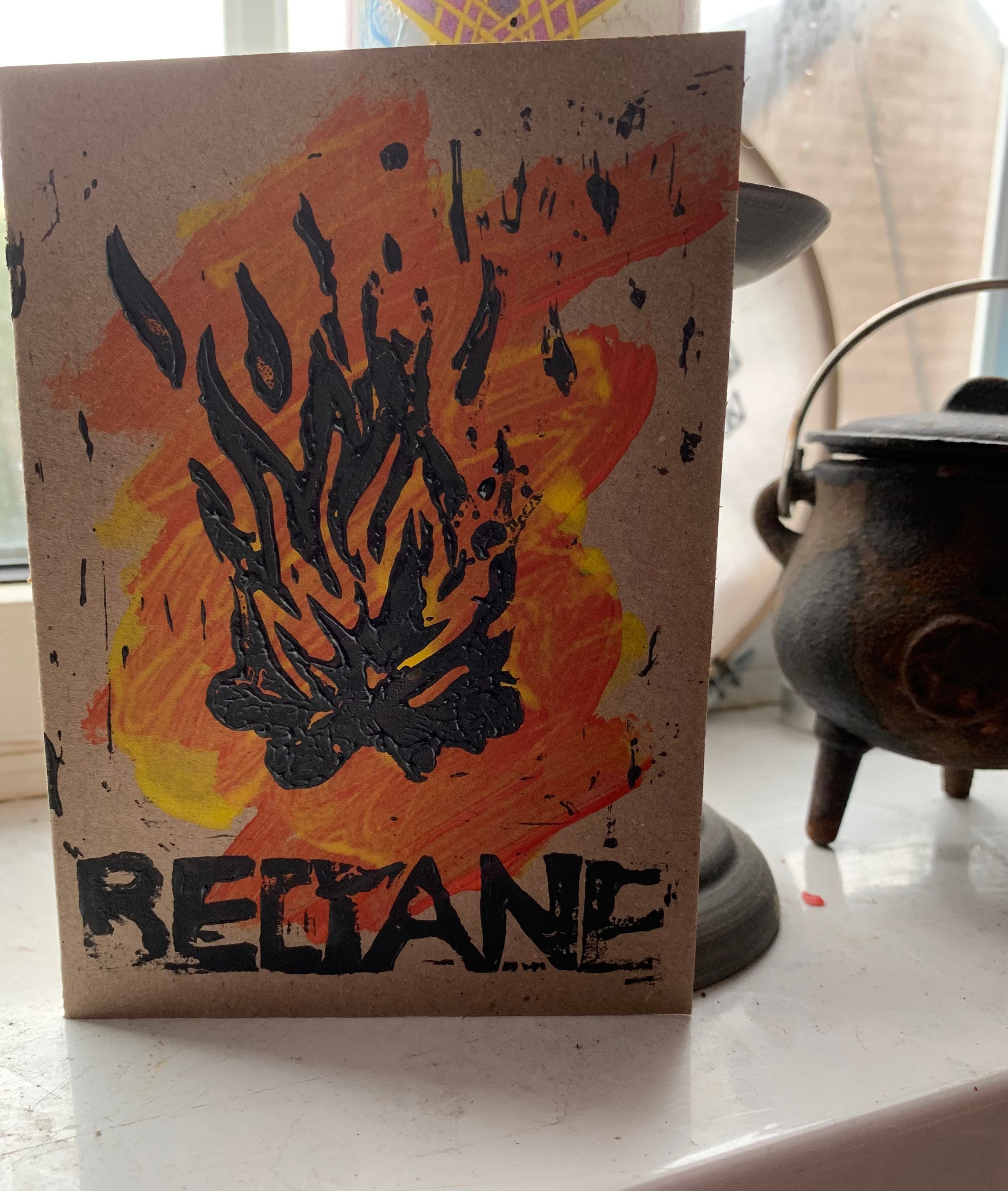 Beltane Card Lino Print Handmade - Etsy