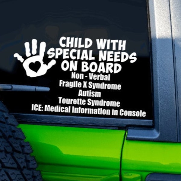 Special Needs Decals - Etsy
