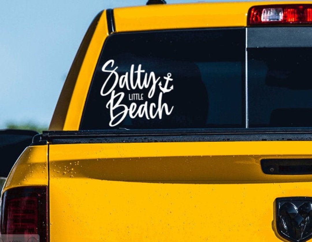 Salty Little Beach Decal / Car Window Sticker / Bumper Sticker - Etsy