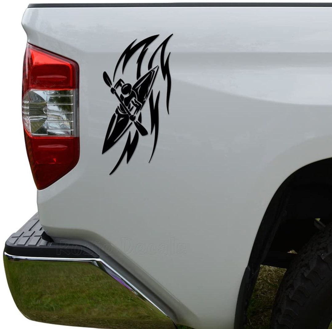 Tribal Kayaking Kayak Die Cut Vinyl Decal Sticker For Car Truck ...
