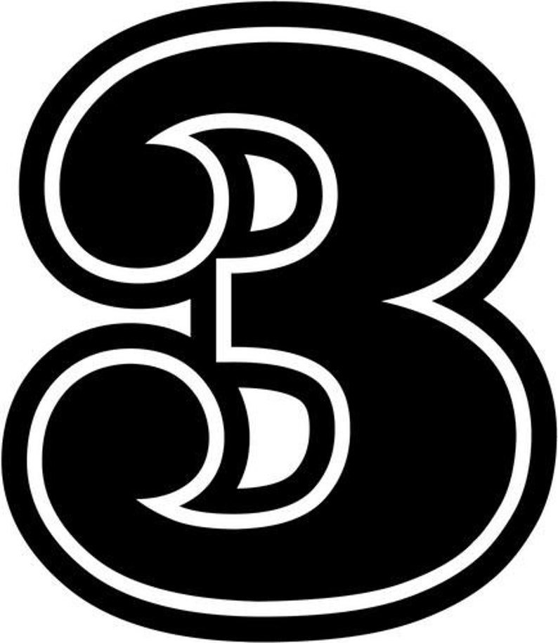 Racing Race Number 3 Three Die Cut Vinyl Decal Sticker for Go - Etsy