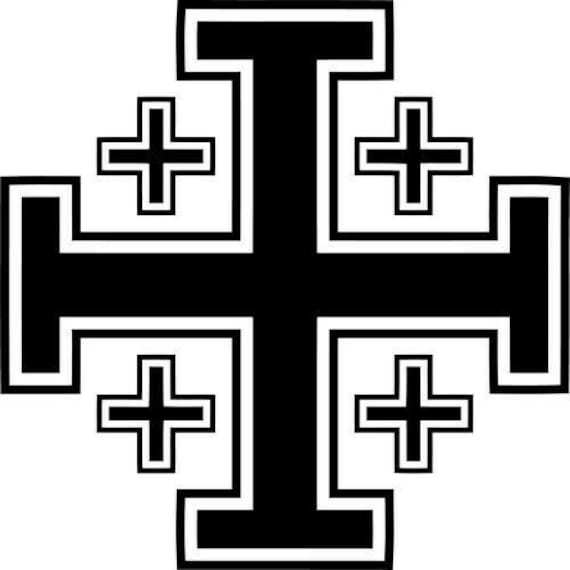 Jerusalem Cross Car Window Vinyl Decal Sticker - Etsy