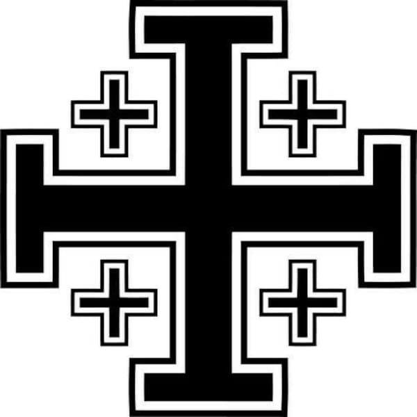 Jerusalem Cross Car Decal - Etsy