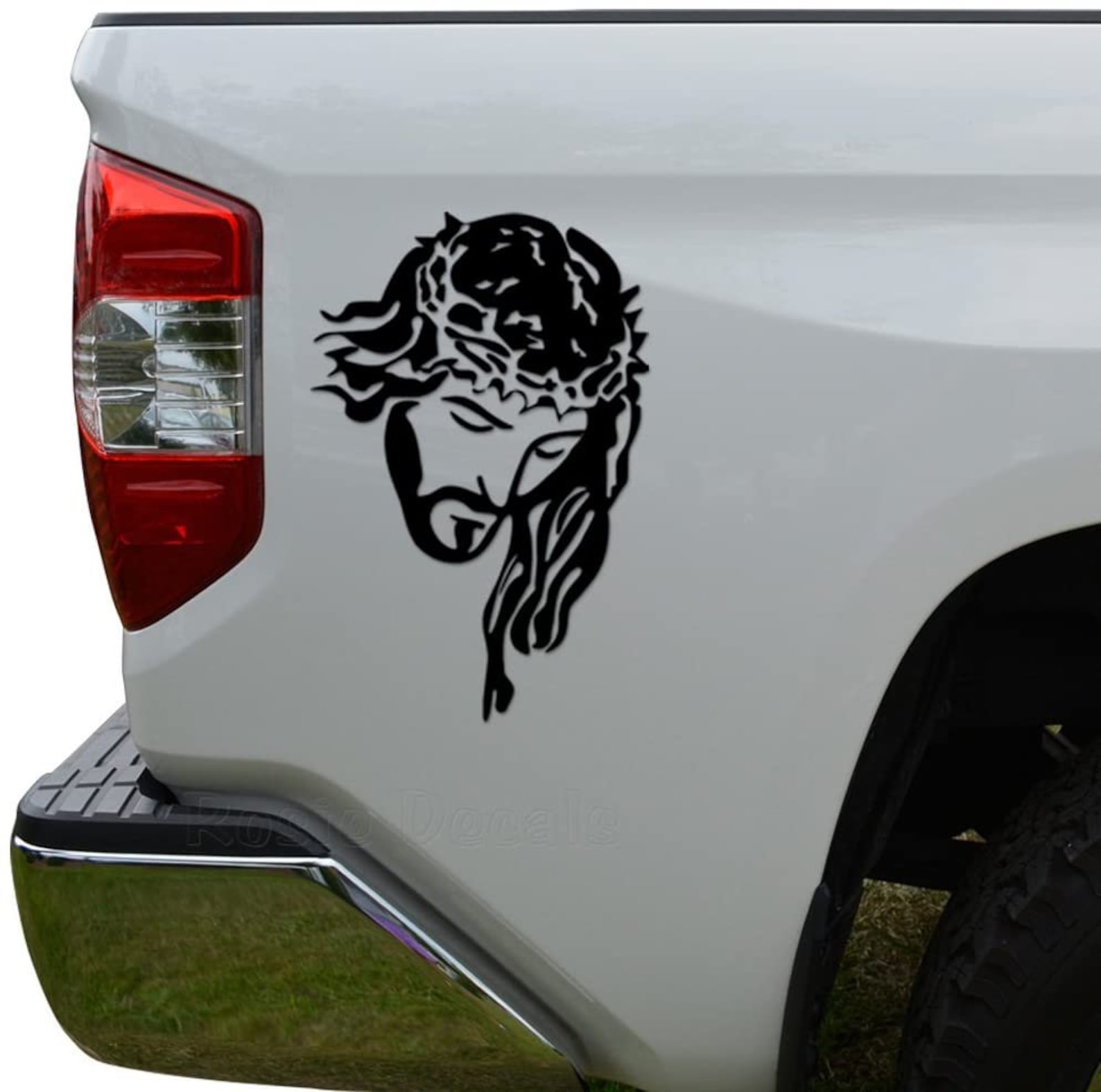 Jesus Face Christian Die Cut Vinyl Decal Sticker for Car Truck ...