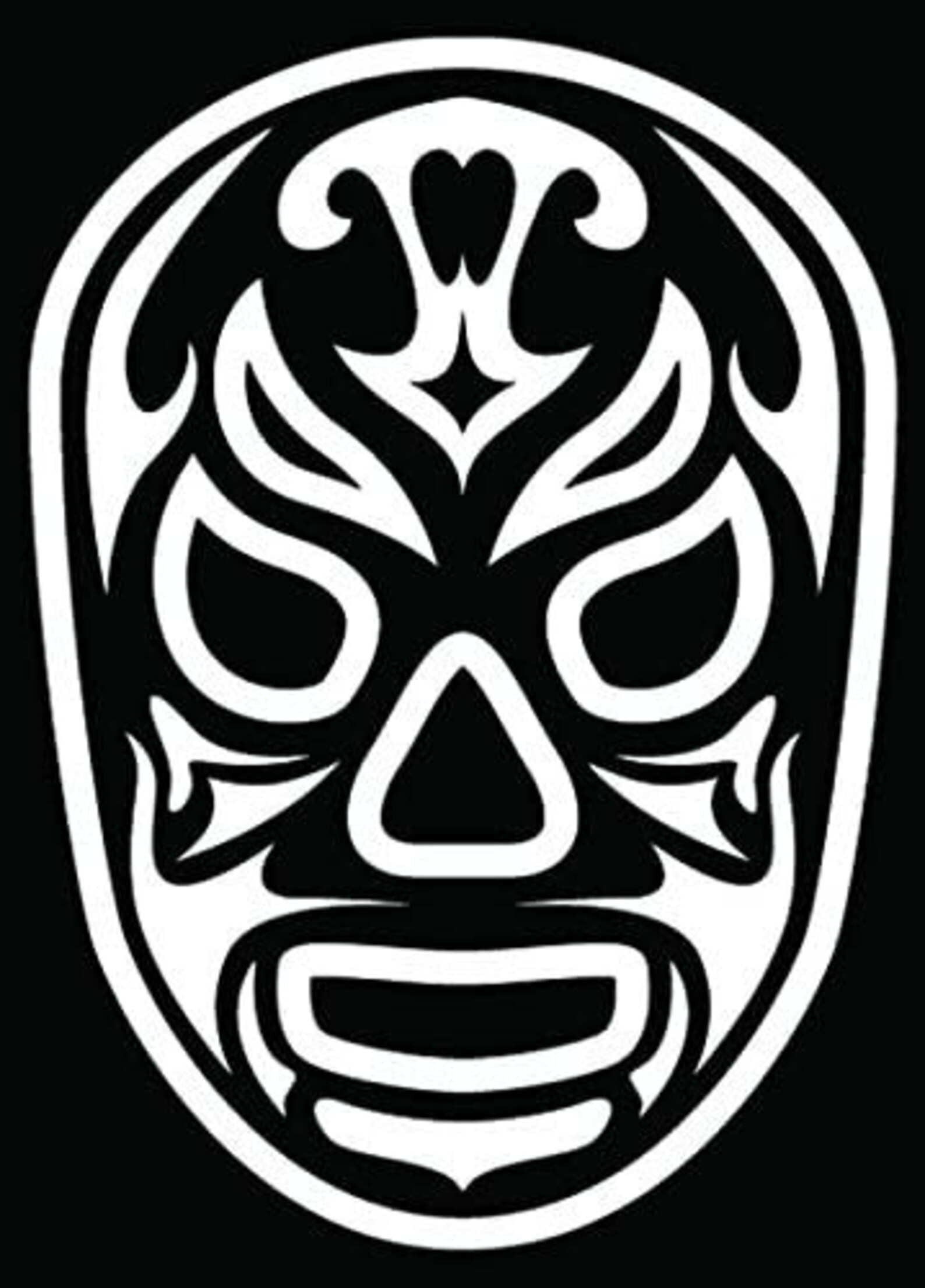 Santo Fuego Lucha Libre Mexican Wrestler Mask Car Truck Window Bumper ...