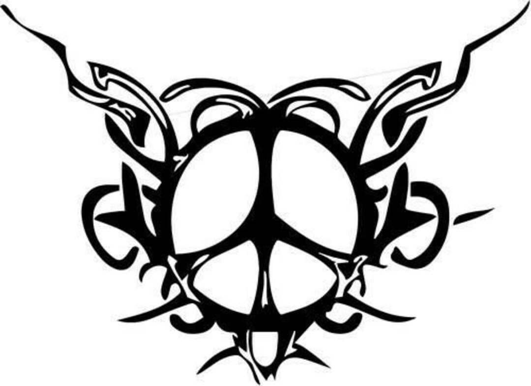 Peace Sign Flames Car Window Vinyl Decal Sticker - Etsy