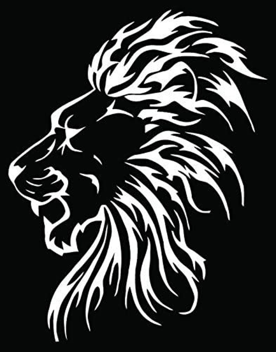 Lion Face Head Car Truck Window Bumper Vinyl Graphic Decal Sticker - Etsy
