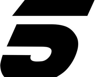 Racing Race Number 5 Five Die Cut Vinyl Decal Sticker for Go Kart Car ...