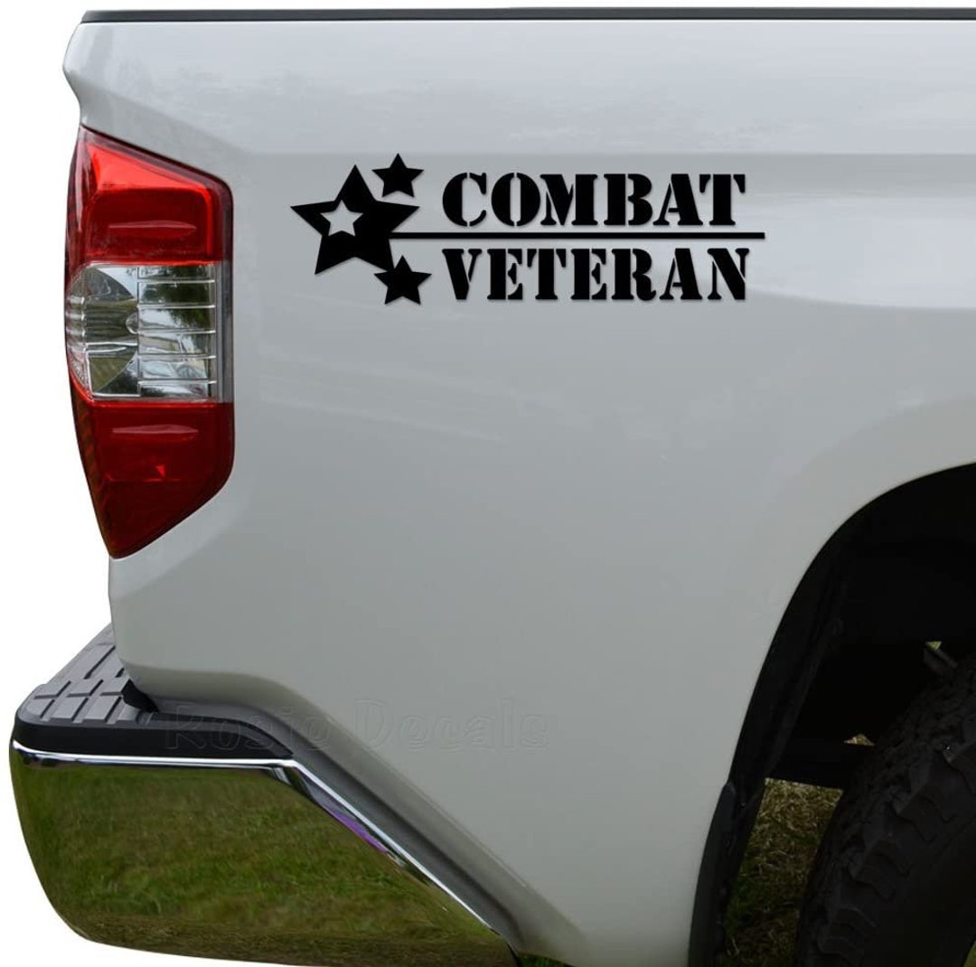 Combat Veteran Military Die Cut Vinyl Decal Sticker for Car Truck ...
