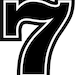 Racing Race Number 7 Seven Cut Vinyl Decal Sticker for Go Kart Car ...