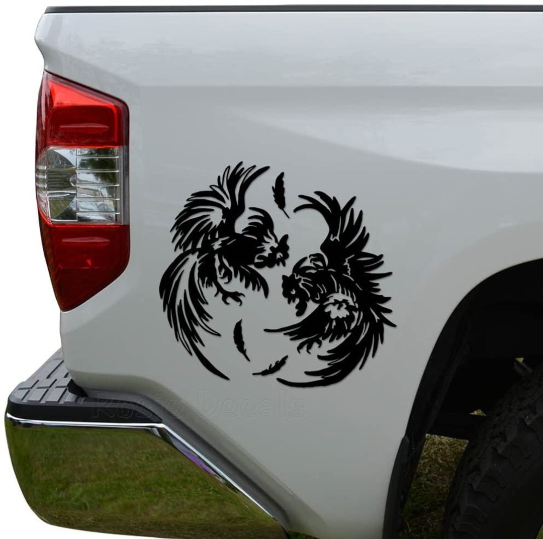 Cockfighting Rooster Die Cut Vinyl Decal Sticker for Car Truck ...
