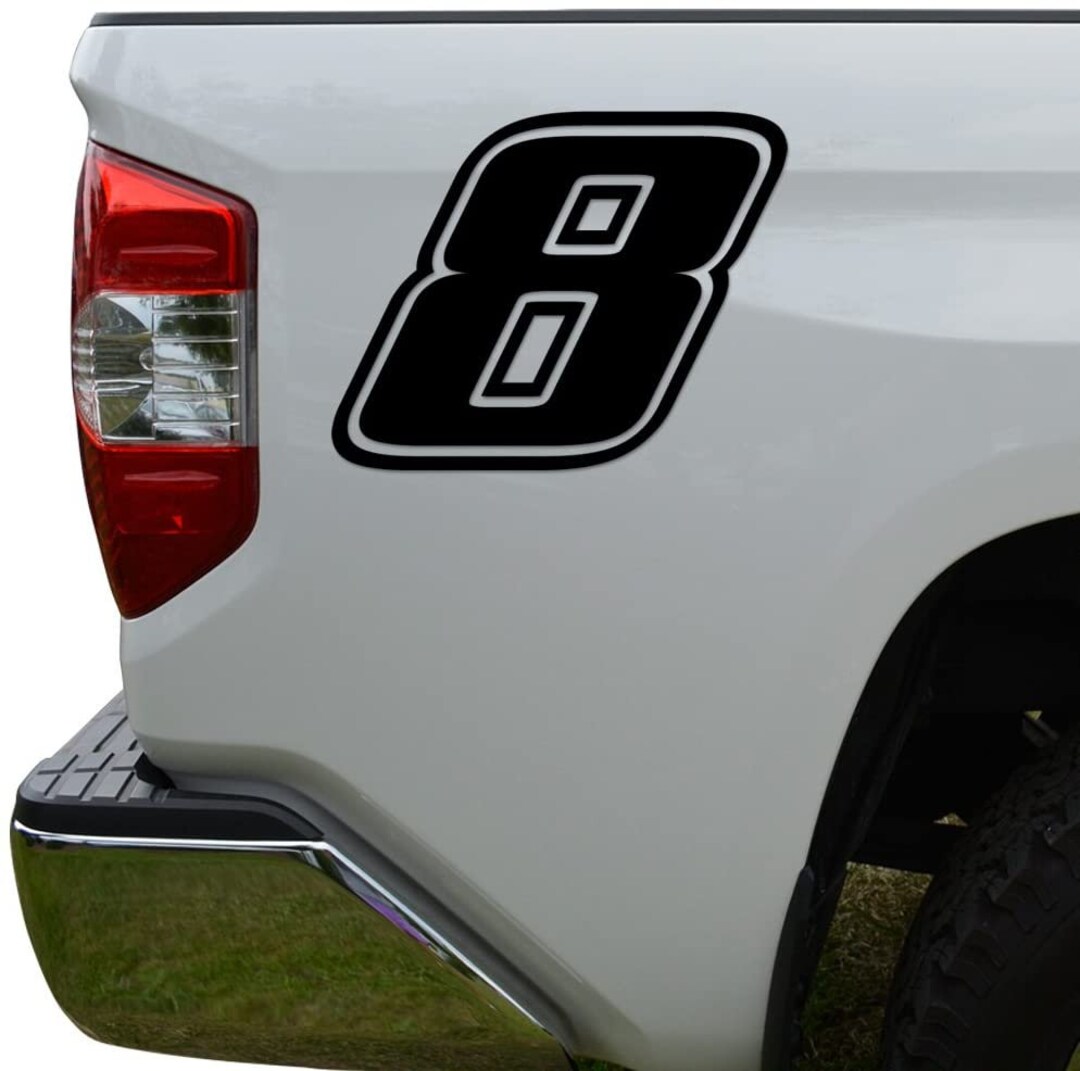 Racing Race Number 8 Eight Style 4 Die Cut Vinyl Decal Sticker for Go ...