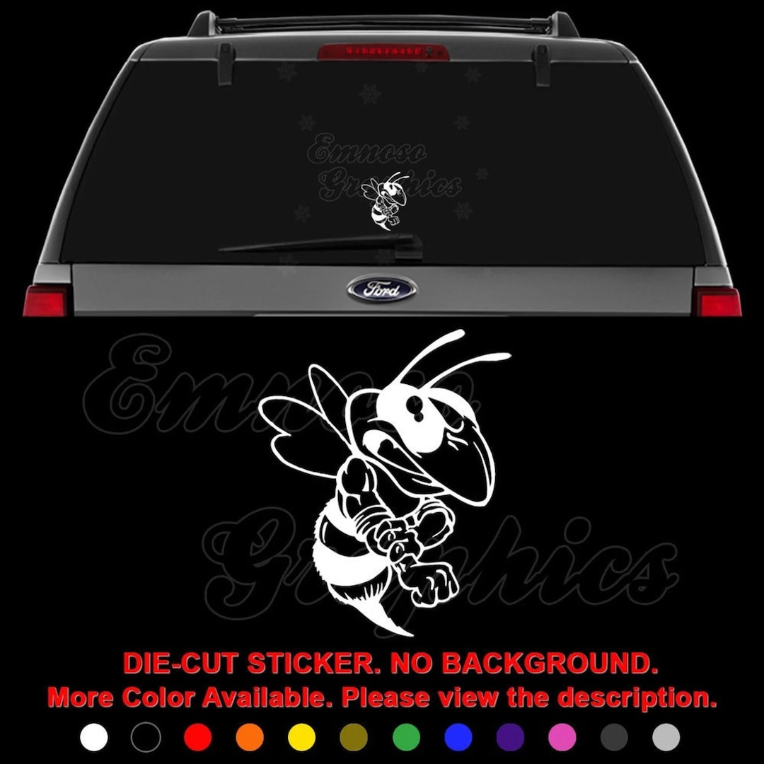 Angry Fighting Hornet Decal Sticker for Car, Truck, Motorcycle, Windows ...