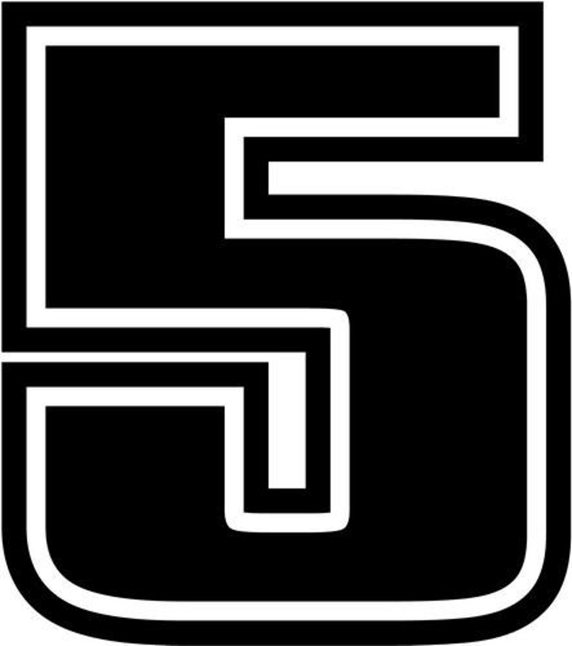 Racing Race Number 5 Five Die Cut Vinyl Decal Sticker for Go | Etsy