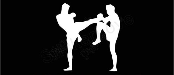Muay Thai Kickboxer Kickboxing Car Truck Window Bumper Vinyl | Etsy
