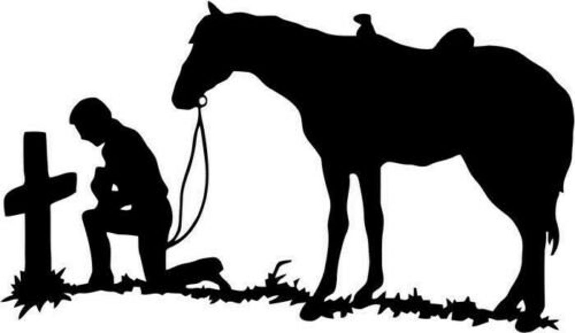 Cowboy Praying for Car Window Truck Laptop Vinyl Decal Sticker - Etsy