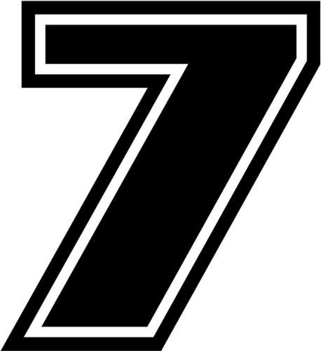 Racing Race Number 7 Seven Cut Vinyl Decal Sticker for Go Kart Car ...