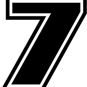 Racing Race Number 7 Seven Cut Vinyl Decal Sticker for Go Kart Car ...