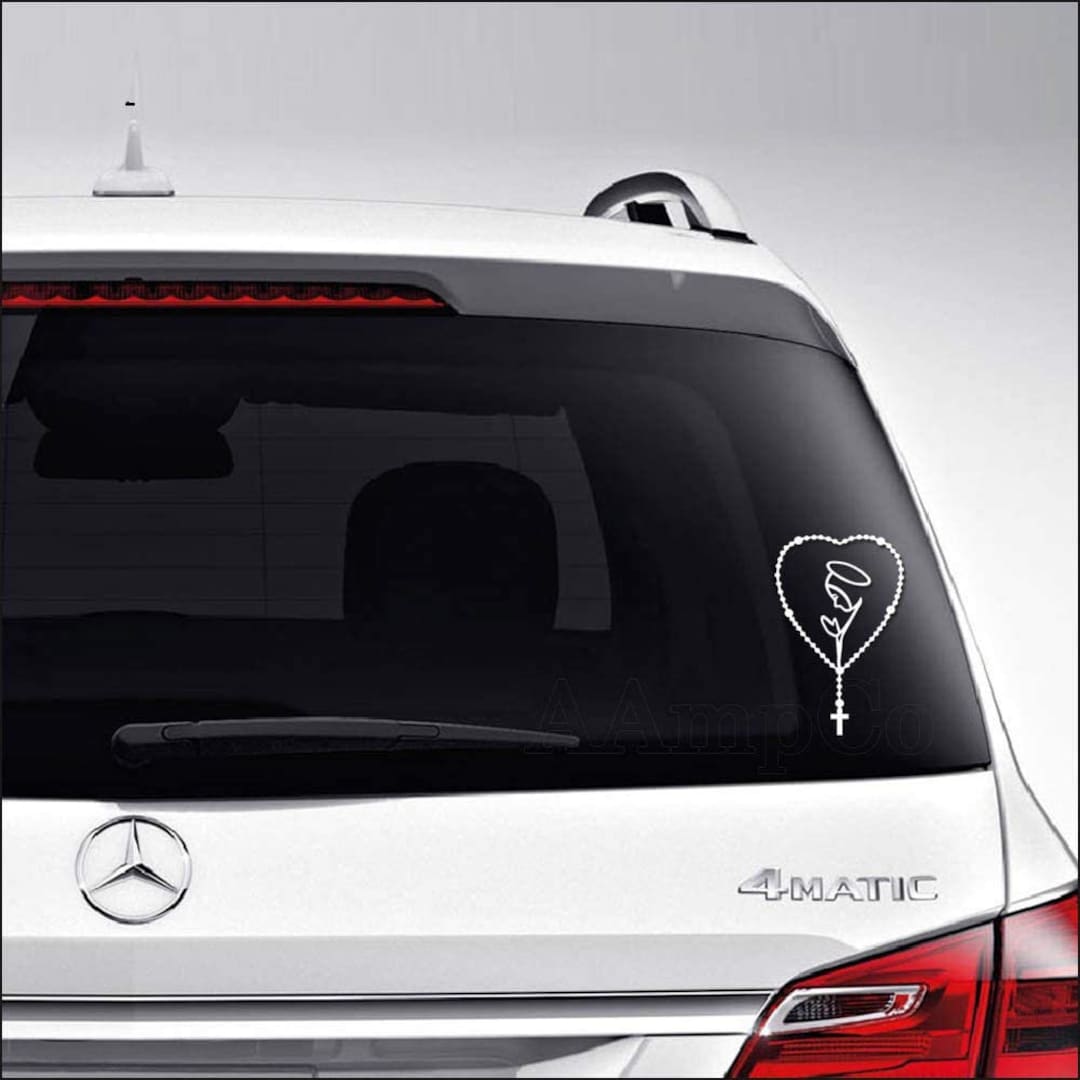 Catholic Rosary Saint Mary Fatima Car Truck Motorcycle Windows Bumper ...