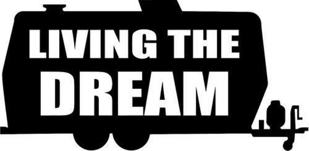 Living the Dream RV Camping Home Decor Car Truck Window Decal Sticker ...