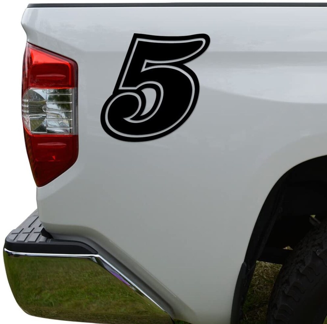 Racing Race Number 5 Five Style 15 Die Cut Vinyl Decal Sticker for Go ...