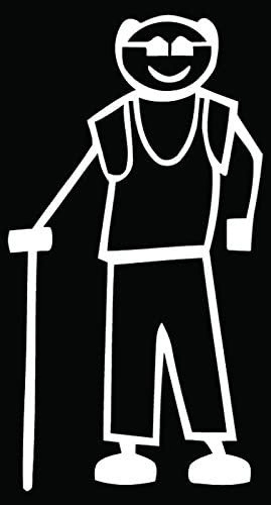 Grandparent Grandpa Family Stick Figure Vinyl Decal Sticker Car Truck ...