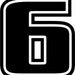 Racing Race Number 6 Six Die Cut Vinyl Decal Sticker for Go Kart Car ...