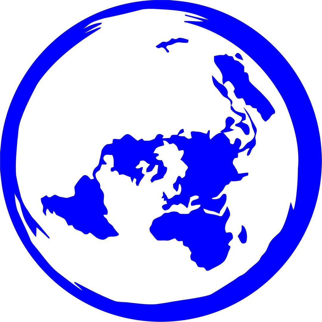 Planet Earth Flat Map Decal Sticker for Use on Laptop, Helmet, Car ...