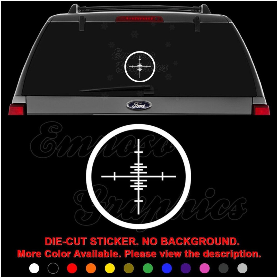 Sniper Crosshairs Target Scope Decal Sticker for Car, Truck, Motorcycle ...