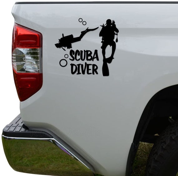 Scuba Diving Diver Die Cut Vinyl Decal Sticker for Car Truck | Etsy