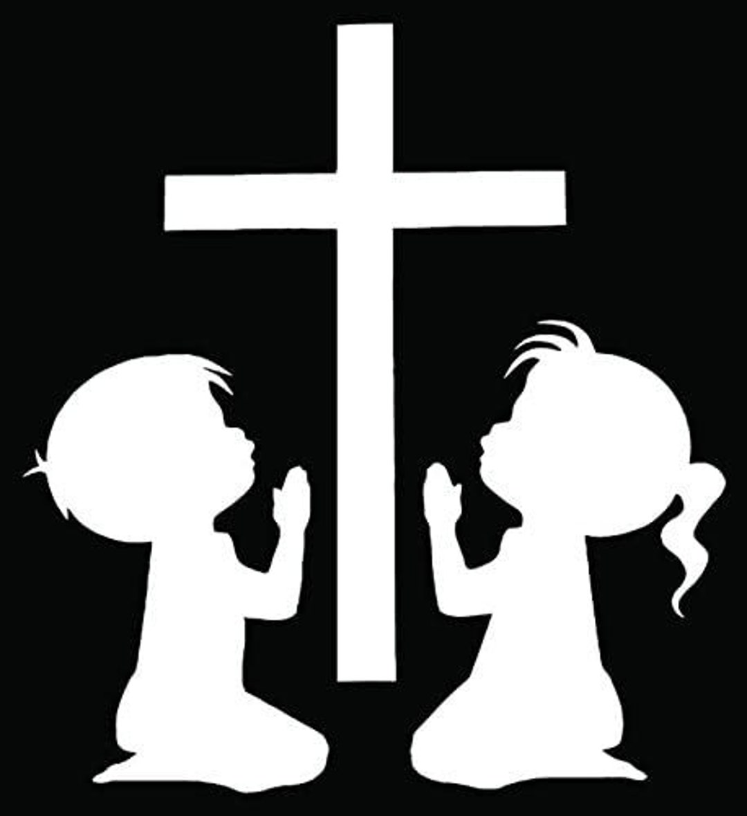 Christian Kids Praying Car Truck Window Bumper Vinyl Graphic Decal ...