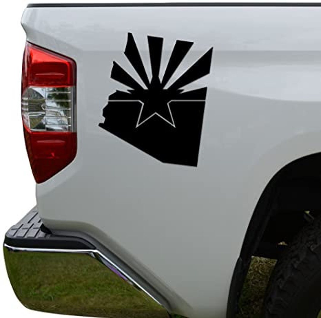 Arizona State Star Map Die Cut Vinyl Decal Sticker for Car Truck ...