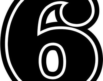 Number Six Sticker - Etsy