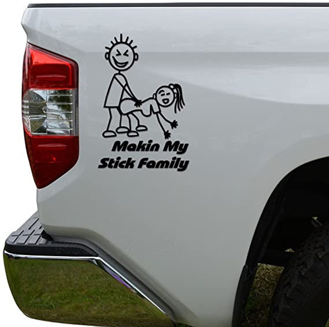 Funny Making My Stick Family Die Cut Vinyl Decal Sticker for Car Truck ...