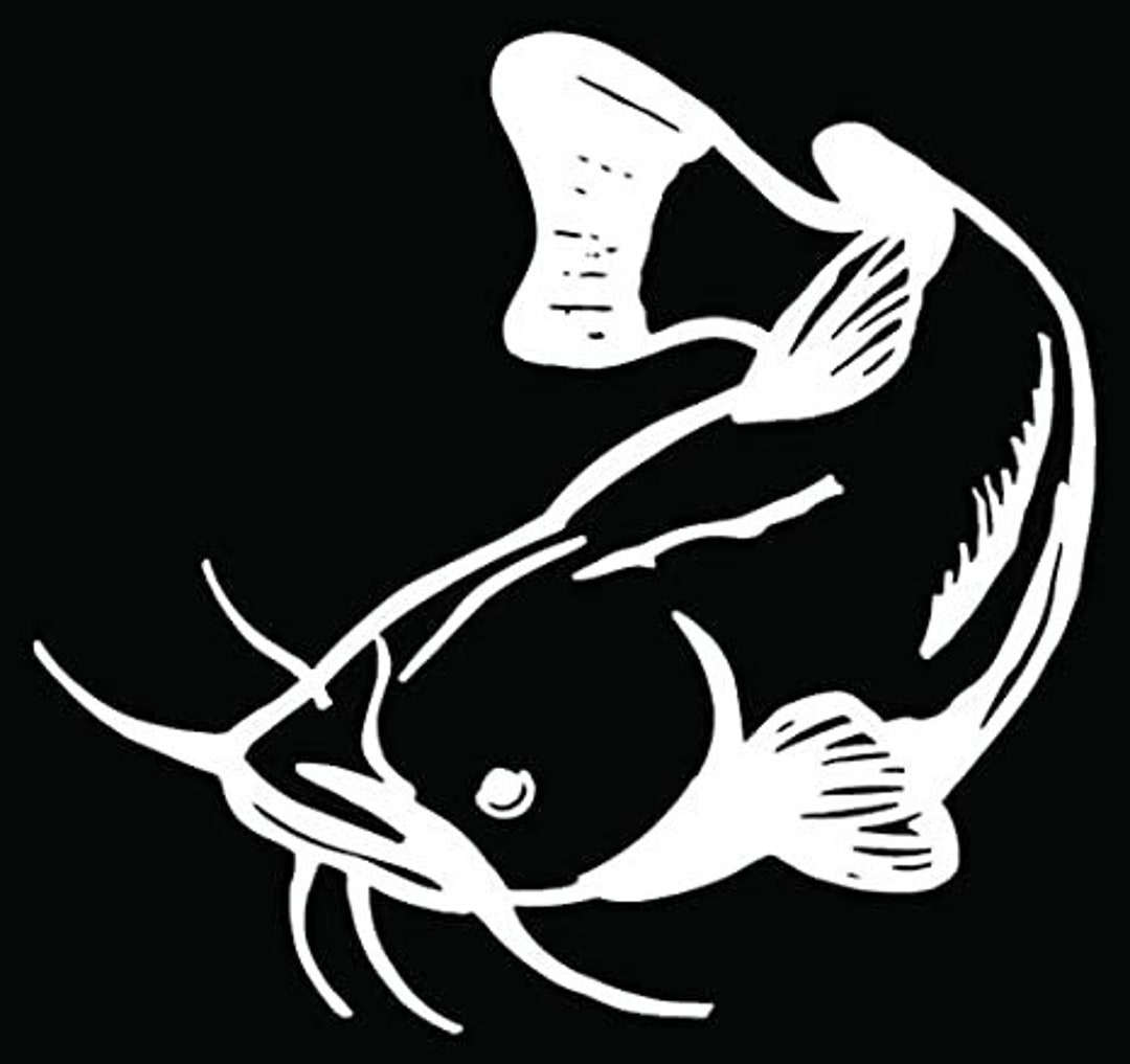 Catfish Fish Fishing Car Truck Window Bumper Vinyl Graphic Decal ...