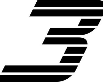 Racing Race Number 5 Five Die Cut Vinyl Decal Sticker for Go Kart Car ...