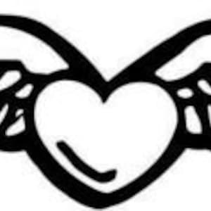 Heart Wings for Car Window Truck Laptop Vinyl Decal Sticker - Etsy