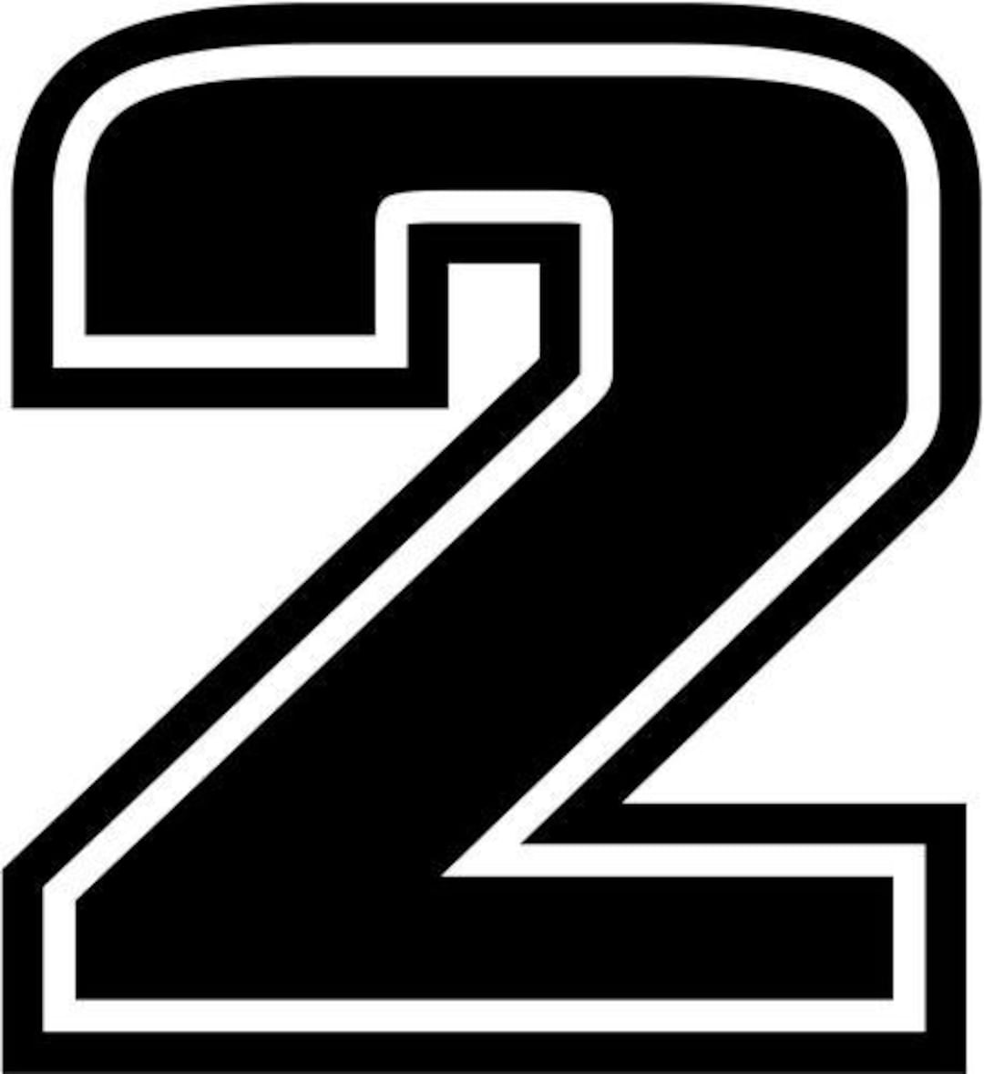Racing Race Number 2 Two Die Cut Vinyl Decal Sticker for Go Kart Car ...