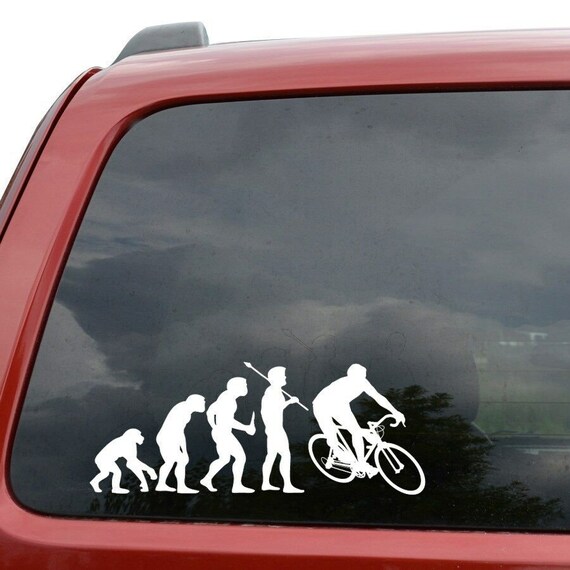 Evolution Cycling Vinyl Decal Decor Sticker | Etsy