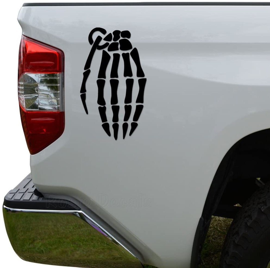 JDM Skeleton Hand Grenade Japanese Die Cut Vinyl Decal Sticker for Car ...