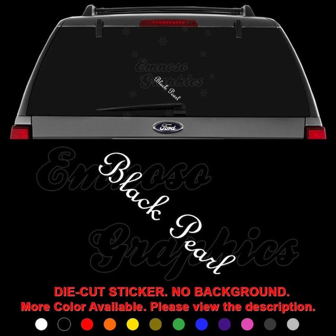 Black Pearl Pirate Ship Carribean Sea Decal Sticker for Car, Truck ...