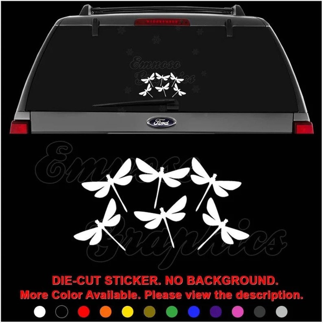 Dragonflies Flying Dragonfly Art Decal Sticker for Car, Truck ...