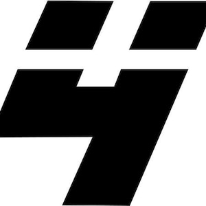 Racing Race Number 4 Four Die Cut Vinyl Decal Sticker for Go Kart Car ...
