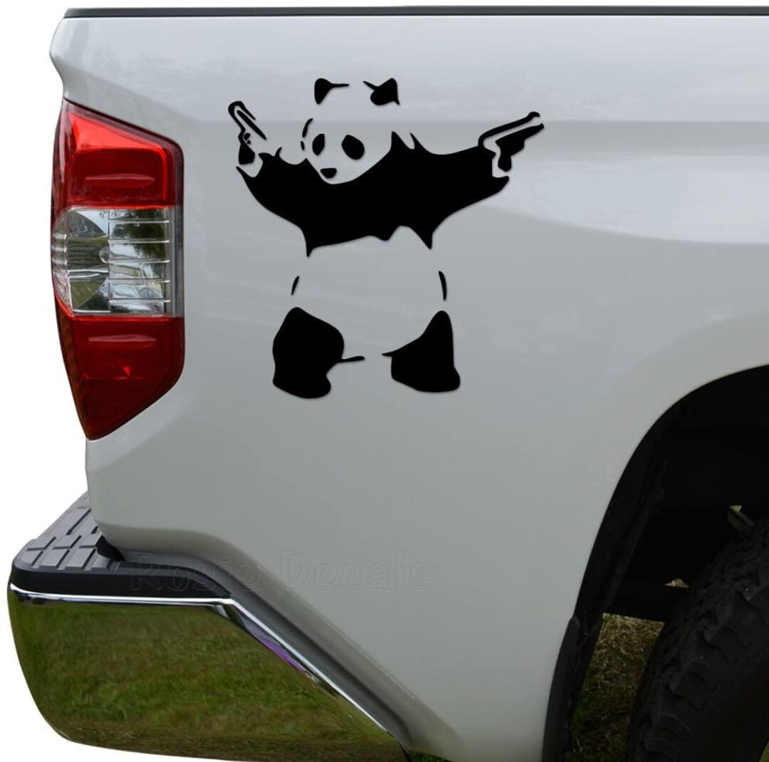 JDM Panda Bear With Guns Banksys Japanese Die Cut Vinyl Decal Sticker ...