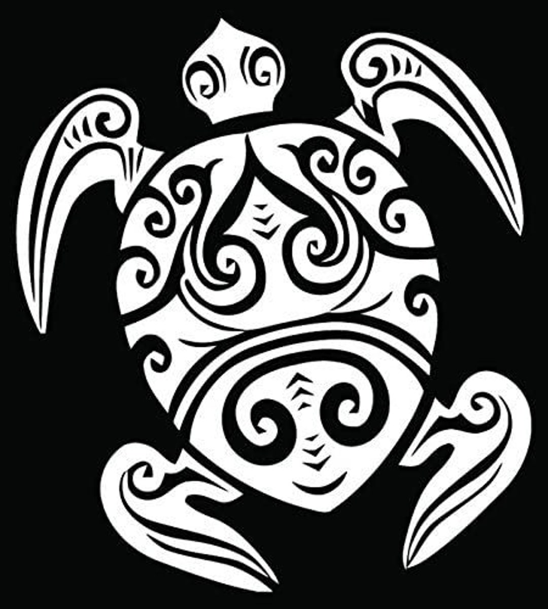 Tribal Art Sea Turtle Car Truck Window Bumper Vinyl Graphic Decal ...