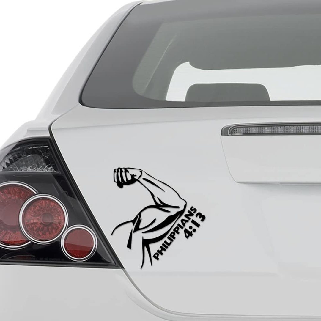 Bible Philippians 4:13 Vinyl Decal Sticker - Wall Decor Motorcycle Car ...