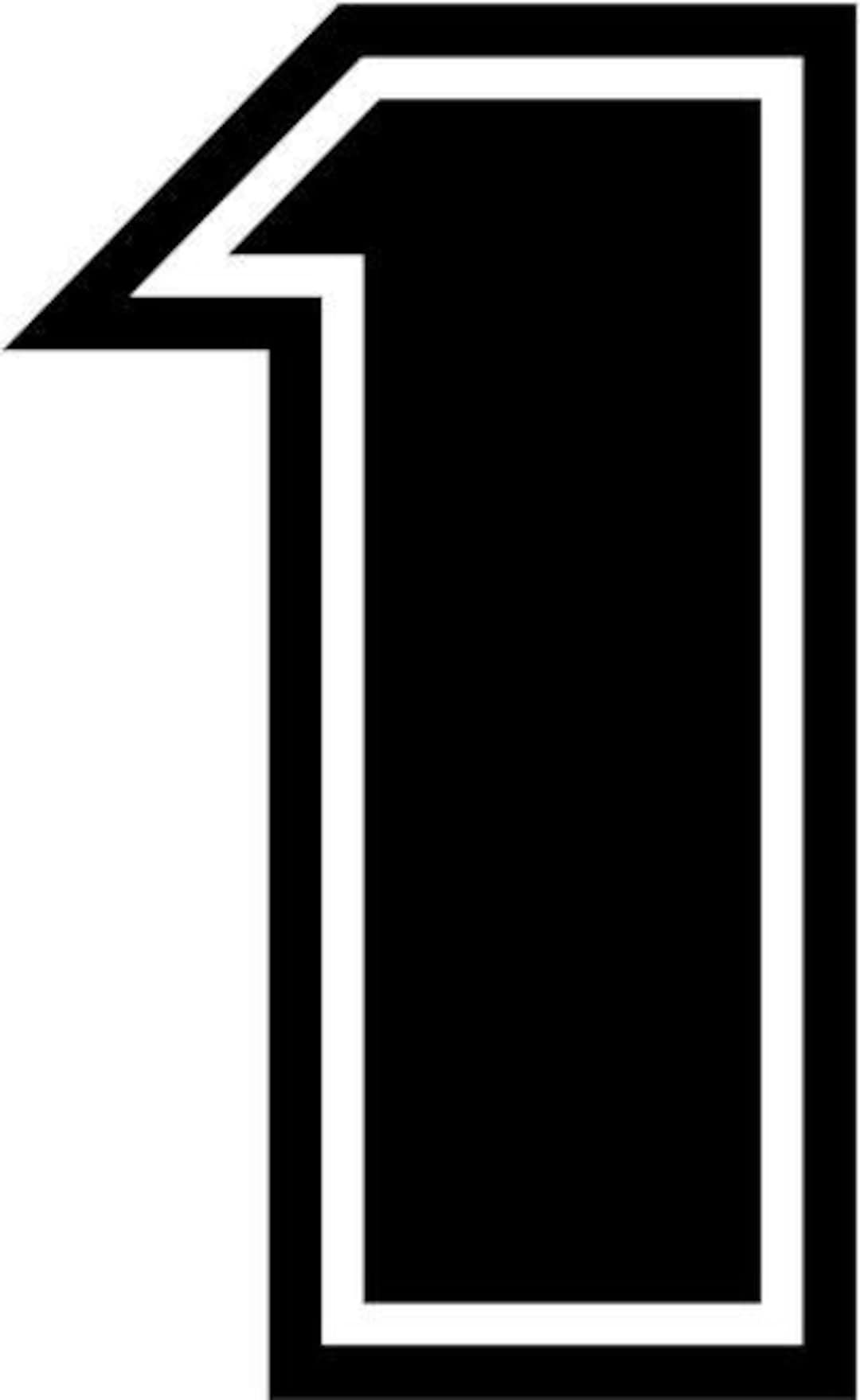 Racing Race Number 1 One Style 4 Die Cut Vinyl Decal Sticker for Go ...