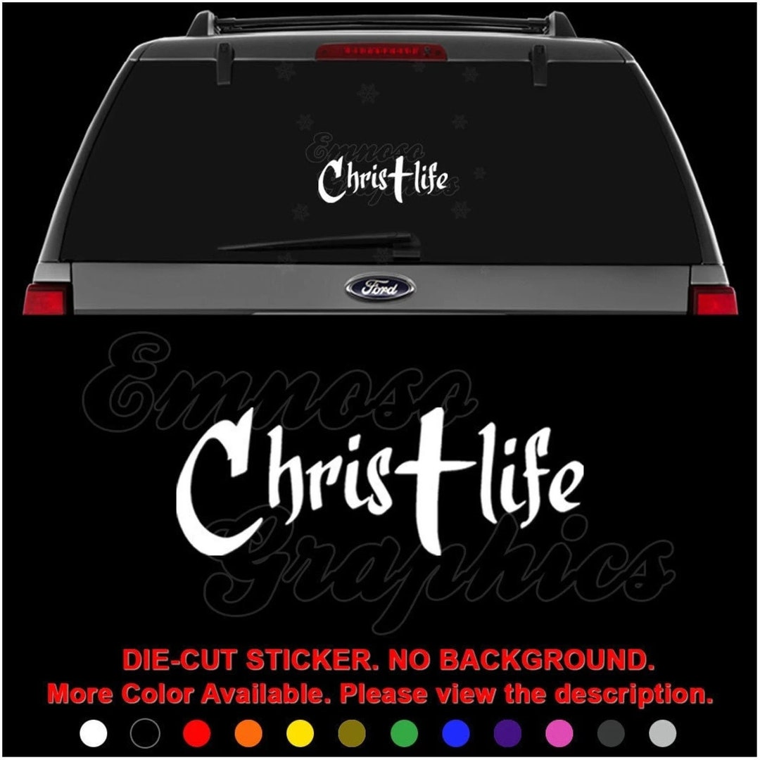 Christ Life Cross Christian Jesus Decal Sticker for Car, Truck ...